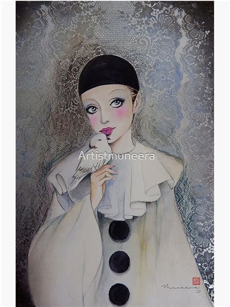 Clown Lady Art Print For Sale By Artistmuneera Redbubble