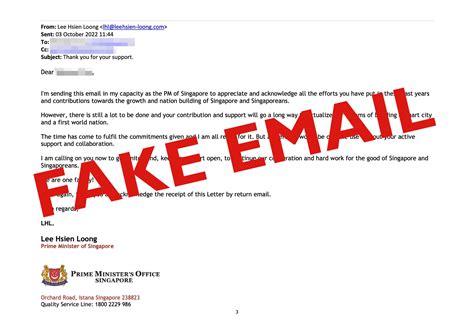 Leehsienloong On Twitter Fake Emails Purportedly From Me Are Circulating Online Again If You