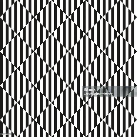 Op Art Monochrome Diamond Pattern Seamless Vector Background Stock Illustration Download Image
