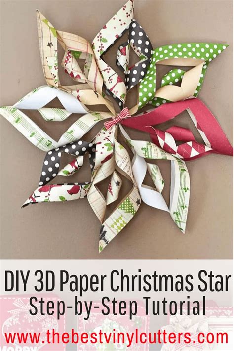 Step By Step Tutorial Diy 3d Paper Christmas Star Diy Christmas Star