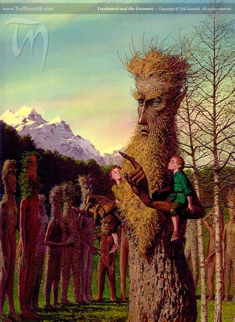 Treebeard And The Entmoot Ted Nasmith