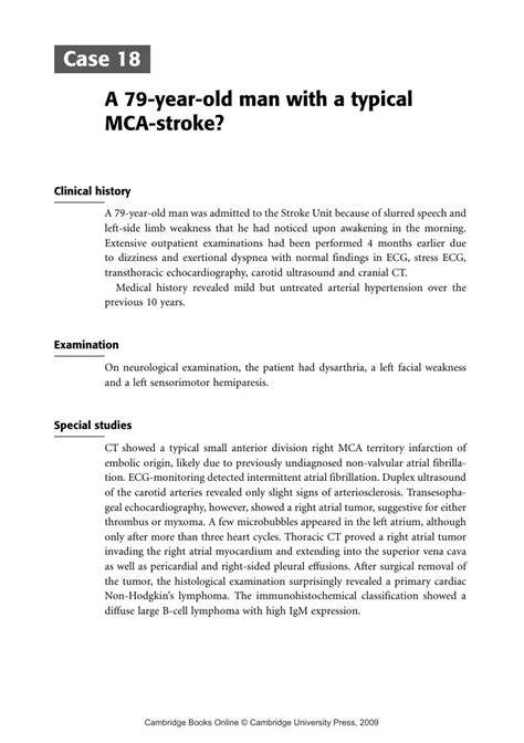 Stroke Patient Case Study