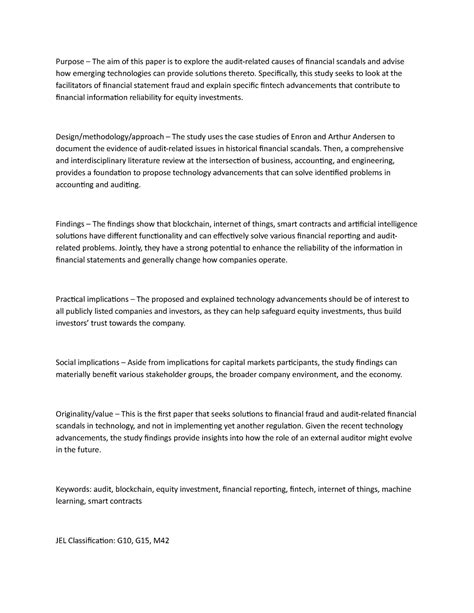 Abstract Assignment Purpose The Aim Of This Paper Is To Explore