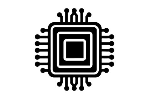 Processor Icon Vector Art And Illustration Premium AI Generated Vector