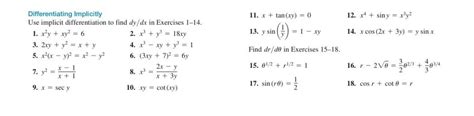 Solved Differentiating Implicitly Use Implicit
