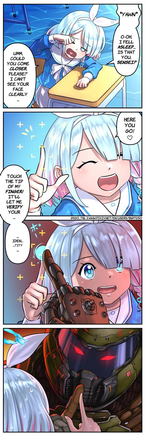 Arona And Doomguy Blue Archive And More Drawn By Substance Danbooru