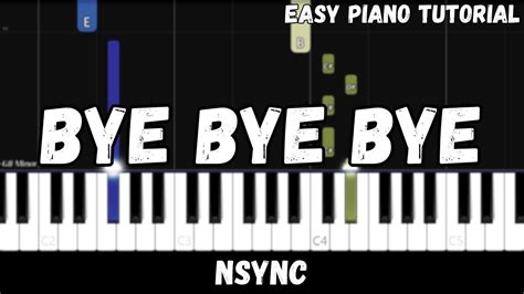 Nsync Bye Bye Bye Easy Piano Tutorial Youtube