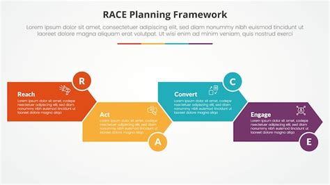 Free Vector Race Framework Infographic Concept For Slide Presentation With Arrow Shape Right