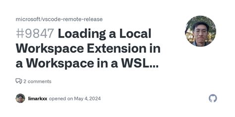 Loading A Local Workspace Extension In A Workspace In A Wsl Mount Makes The Workspace
