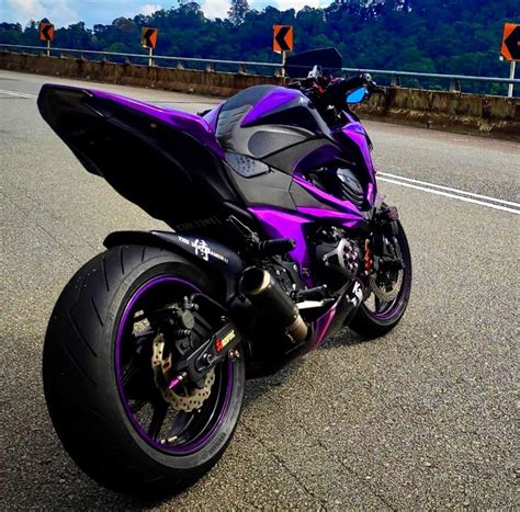 Purple Kawasaki Z800 Motorcycle Purple Street Bike Black And Purple