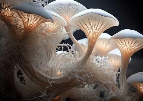 Free Ai Image Close Up Of Mushroom Structure