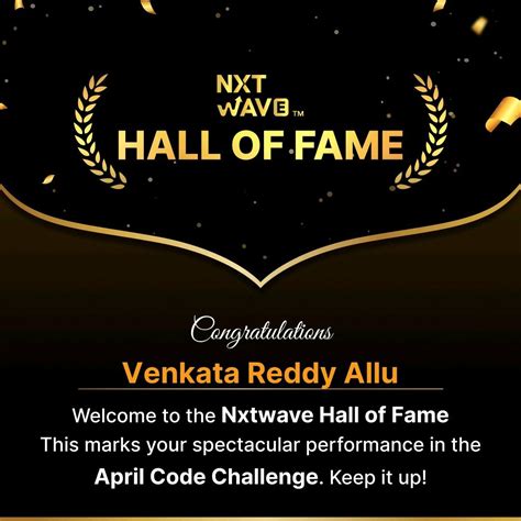 Allu Venkata Reddy On Linkedin Nxtwave Aprilcodechallenge