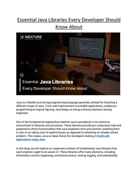 Ppt Essential Java Libraries Every Developer Should Know About Powerpoint Presentation Id