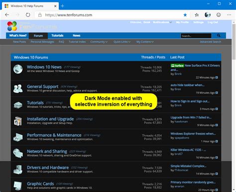 Enable Or Disable Dark Mode For Websites In Microsoft Edge Chromium Tutorials