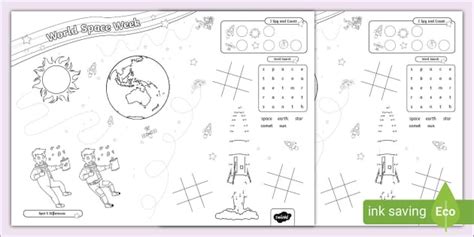World Space Week Activity Mat