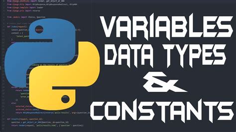 Python Basic Tutorials 2 Variables Data Types And Constants Youtube