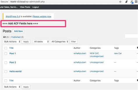 acfpro add acf fields to post edit admin page edit php stack overflow