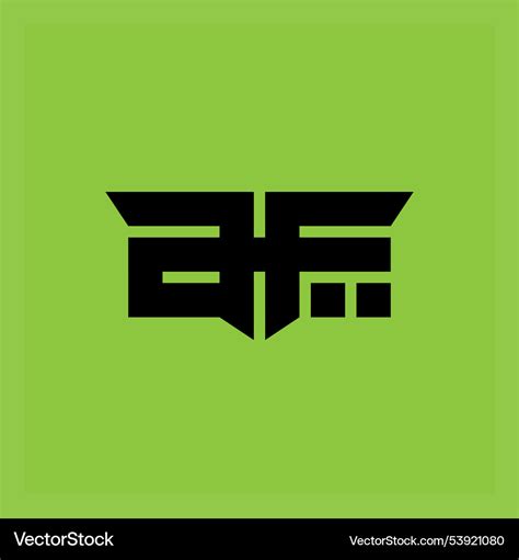 Af Logo Sharp Angular Typography In Tech Style Vector Image