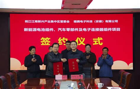 池州市新能源电池组件、汽车零部件及电子连接器组件项目签约仪式举行 安徽产业网