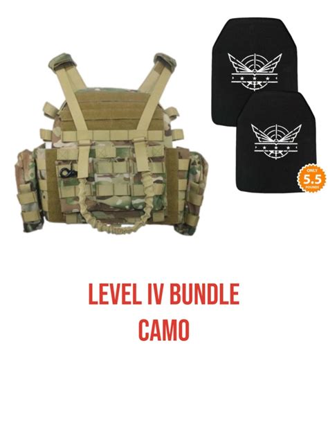 Level Iv Bundle With Fully Loaded Plate Carrier In Camo Level 4 Armor