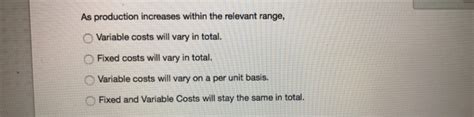 solved as production increases within the relevant range