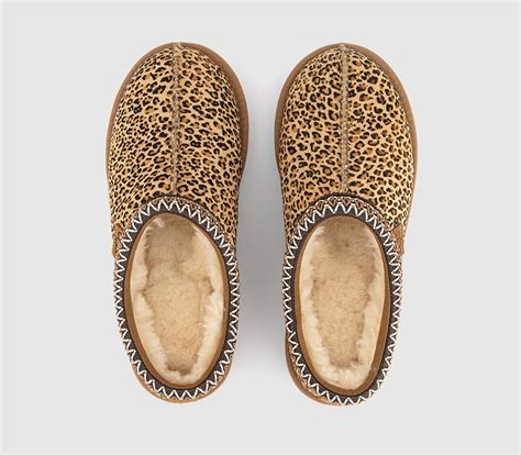 Ugg Tasman Ii Slippers Leopard Print Flat Shoes For Women