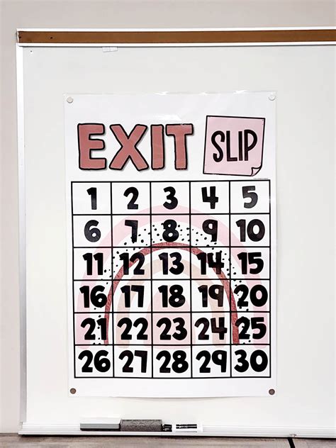 Exit Slips Anchor Chart Hard Good Set Boho Rainbow