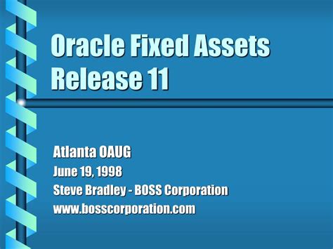 Ppt Oracle Fixed Assets Release 11 Powerpoint Presentation Free