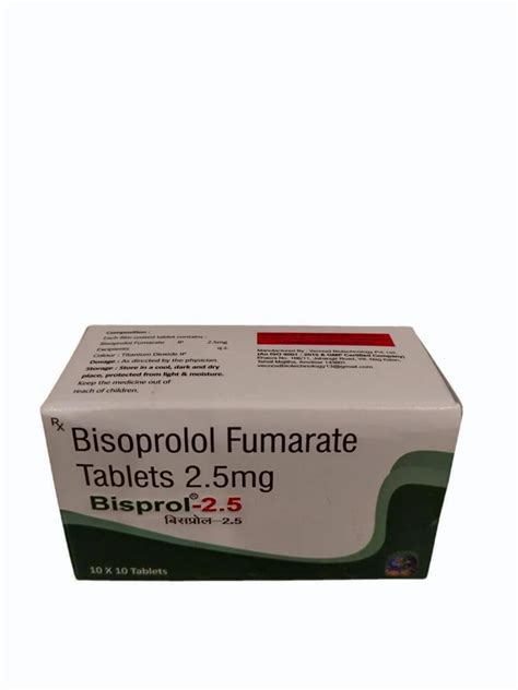 Bisoprolol 2 5mg Tablets At ₹ 660 00 Box Bisoprolol Fumarate Tablet