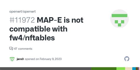 MAP E Is Not Compatible With Fw Nftables Issue Openwrt Openwrt GitHub