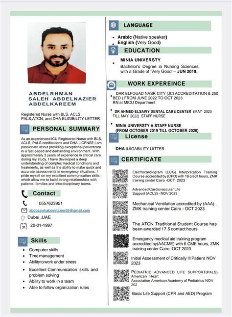 Abdelrahman Saleh On Linkedin Hi Everyone Im Seeking For A Job As A Registered Nurse I Have A