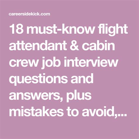 Top Flight Attendant Interview Questions And Answers Artofit