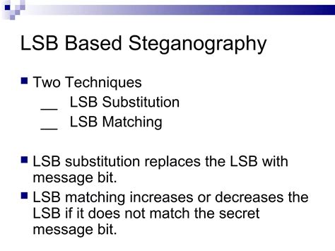 Steganalysis Of Lsb Matching Steganography Ppt