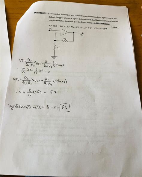 Solved Question 15 ﻿determino The Upper And Lower Trigger