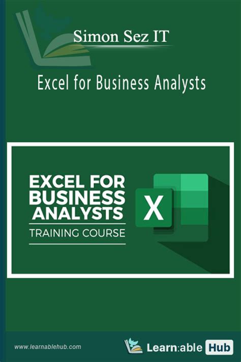 simon sez it excel for business analysts learnable hub