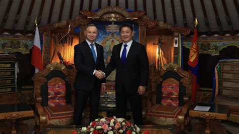 Монгол Улсын Ерөнхийлөгч У Хүрэлсүх БНПУ ын Ерөнхийлөгч Анджей Дуда нар ганцаарчилсан уулзалт