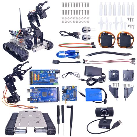 Raspberry Pi 4b Wifi Ai Robot Tank With Robotic Arm Oz Robotics