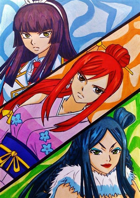 Fairy Tail Kagura Erza Minerva By Dagga On Deviantart