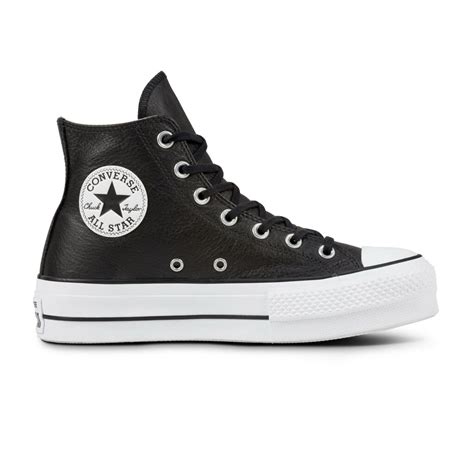 Converse All Star Lift Black Leather High Top - Levantè Urban