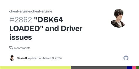 Dbk64 Loaded And Driver Issues · Issue 2862 · Cheat Enginecheat