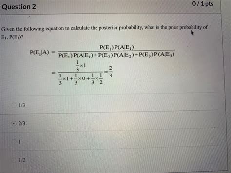 Solved Question 2 01 Pts Given The Following Equation To