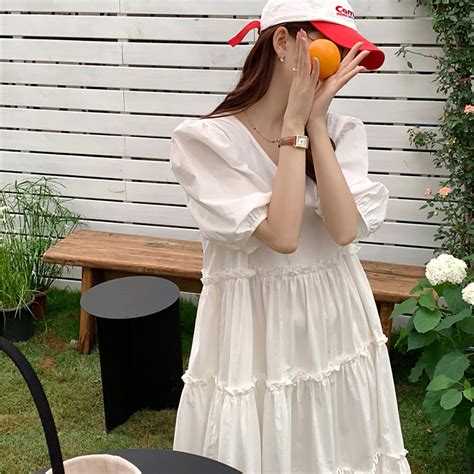 무배 디티 레이어 캉캉 롱 원피스