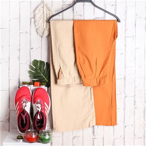 شلوار نیم بگ لینن فروشگاه استایلوس