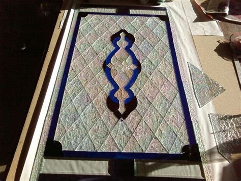 Stained Glass Diamond Pattern Window