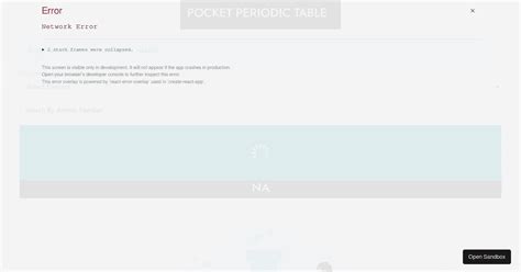 Periodic Table Project Codesandbox