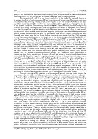Optimized Reduction Approach Of Congestion In Mobile Ad Hoc Network