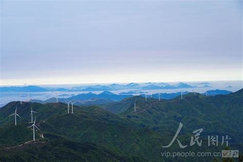 浙江三门生态风电春景如画 人民图片网