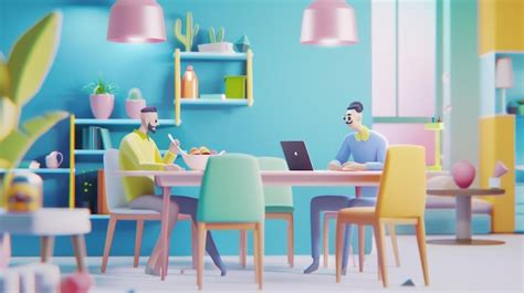 3d animated workspace images free download on freepik