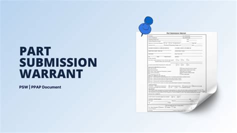Psw In Ppap Part Submission Warrant Template Explain Quality
