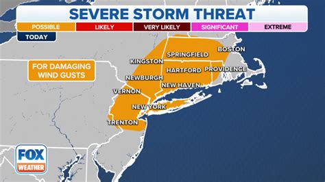 New York City Northeast Face Severe Weather Threat With Damaging Wind Gusts On Wednesday